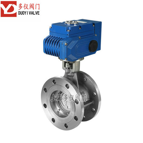 不锈钢电动法兰蝶阀D943H-16P - 阀批发网
